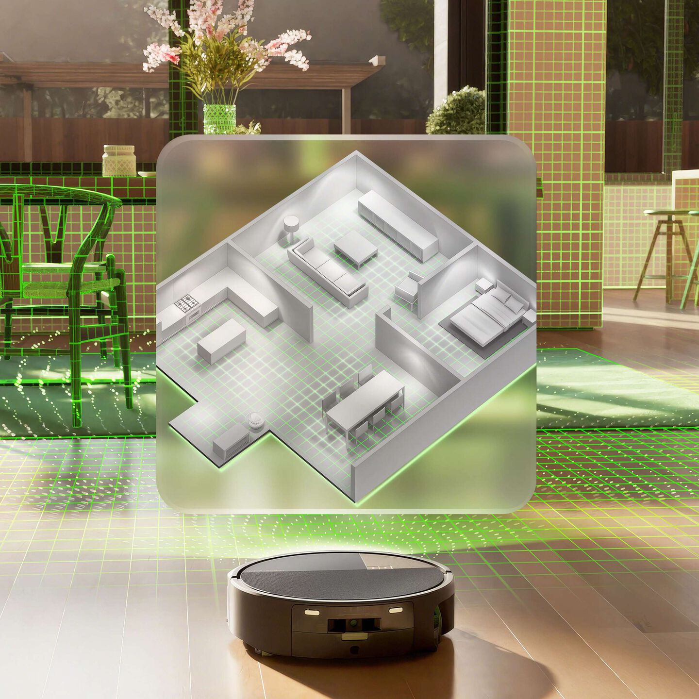 Roomba® Max 705 Combo robot - Extends for edge-to-edge mopping